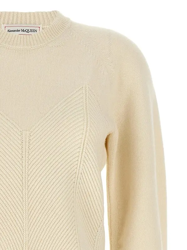 Alexander McQueen Chevron Corset' Sweater