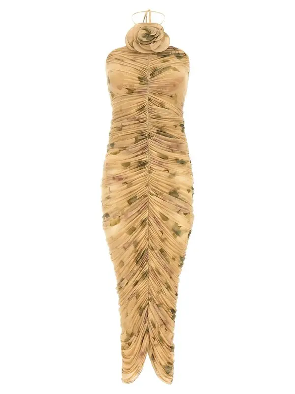 Magda Butrym Dress37' Dress With 3d Floral Detail - Cream