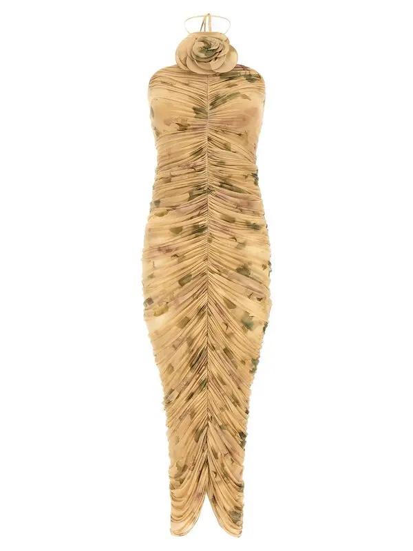 Magda Butrym Dress37' Dress With 3d Floral Detail - Cream