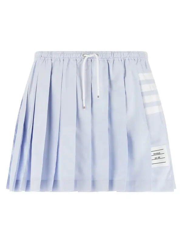 Thom Browne 4-bar' Oxford Pleated Skirt - Blue