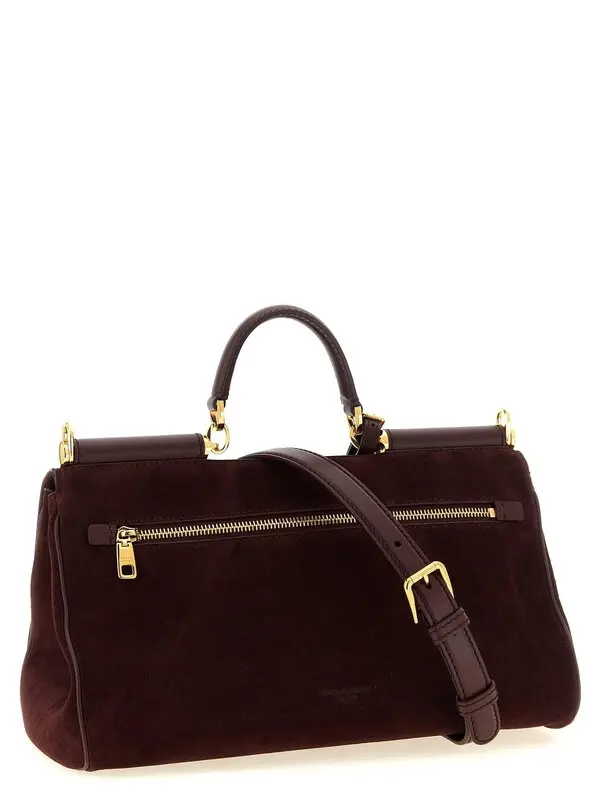 Dolce & Gabbana Medium Suede 'my Sicily' Handbag - Multicolor