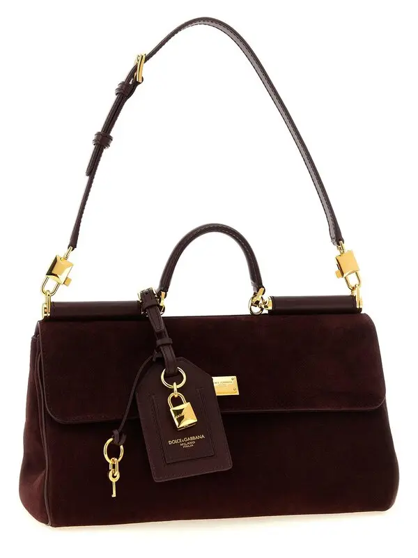 Dolce & Gabbana Medium Suede 'my Sicily' Handbag - Multicolor