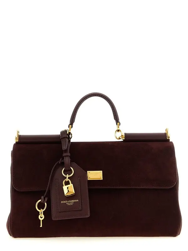 Dolce & Gabbana Medium Suede 'my Sicily' Handbag - Multicolor