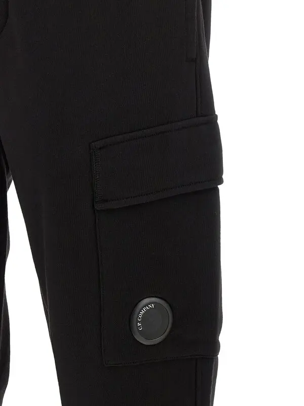 C.P. COMPANY Diagonal Raised Fleece' Pants With Lens Detail