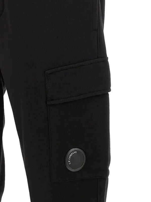 C.P. COMPANY Diagonal Raised Fleece' Pants With Lens Detail
