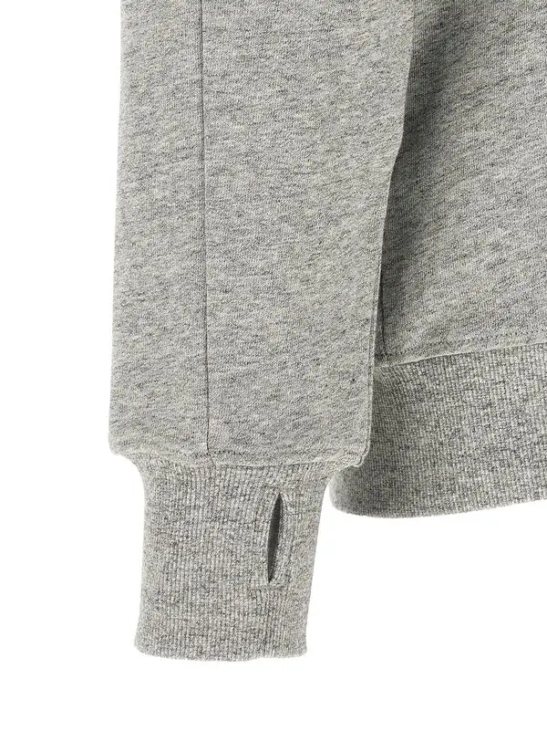 C.P. COMPANY Diagonal Raised Fleece Sweatshirt And Lens Detail - Gray