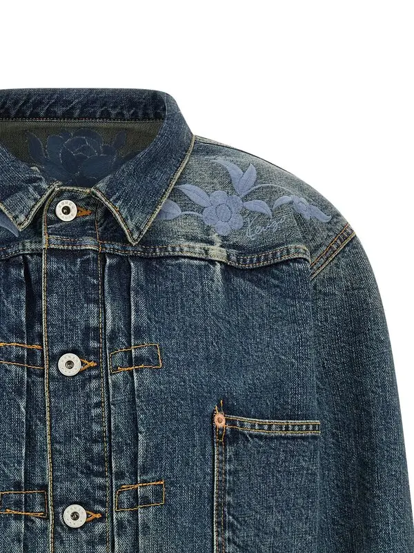 Kenzo Floral Embroidery Denim Jacket