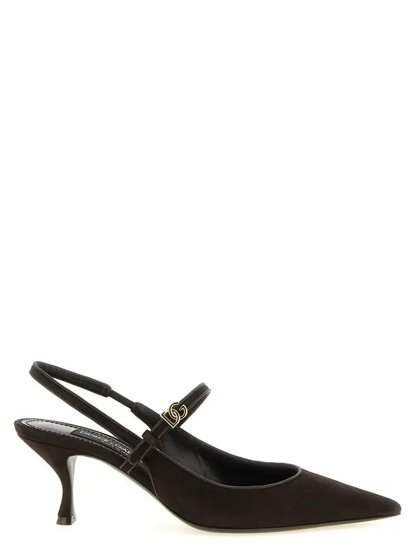 Dolce & Gabbana Suede Slingbacks - Brown