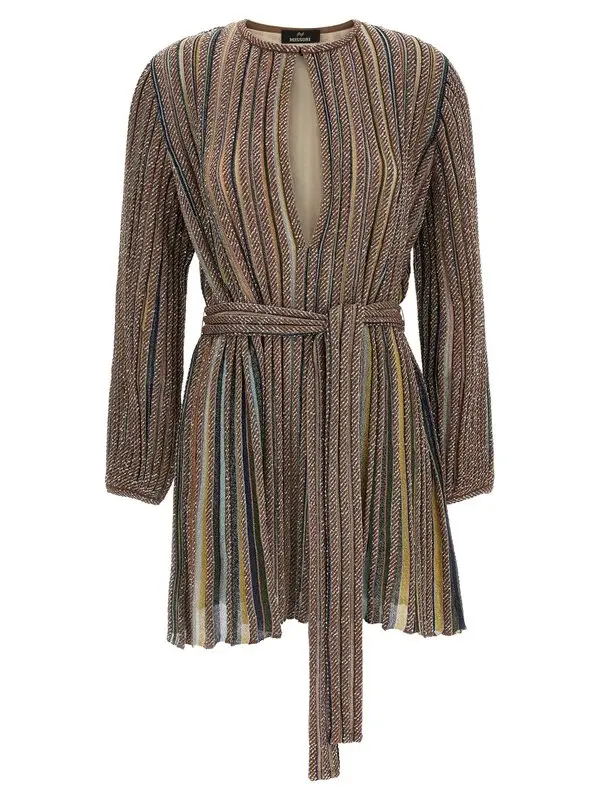 Missoni V-neck And Belt Dress