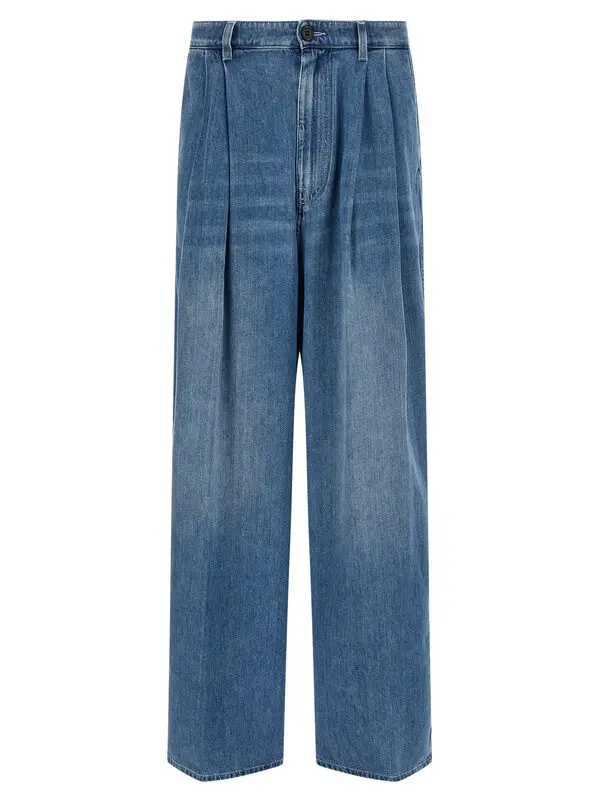 Marni Double Pleated Jeans - Blue