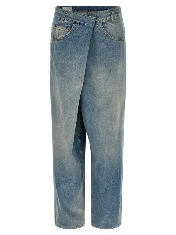 MAISON MARGIELA Wrap' Asymmetric Closure Jeans - Blue