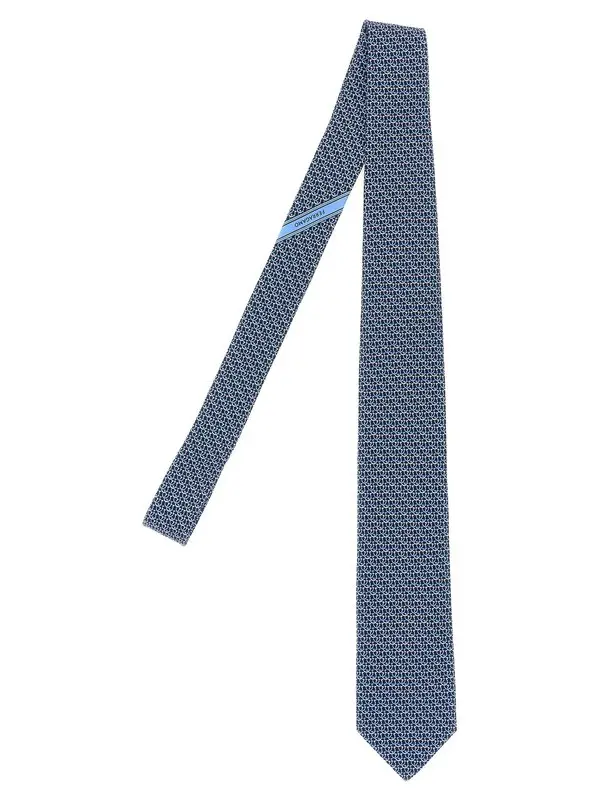 FERRAGAMO Cerchio' Tie - Blue