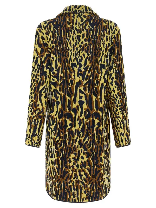 Marni Animalier Jacquard Wool Coat - Multicolor