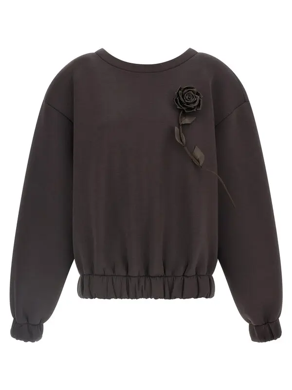 Giuseppe Di Morabito Removable Flower Application Sweatshirt - Brown