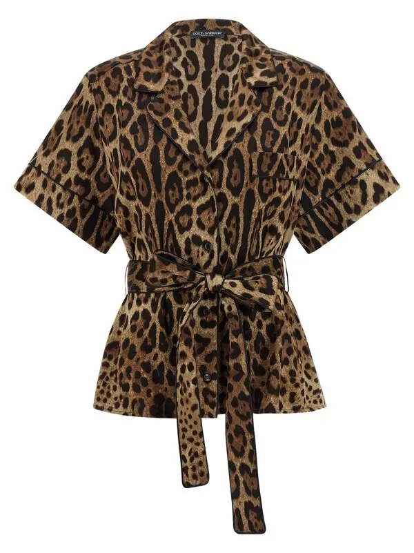 Dolce & Gabbana Leopard Shirt - Brown