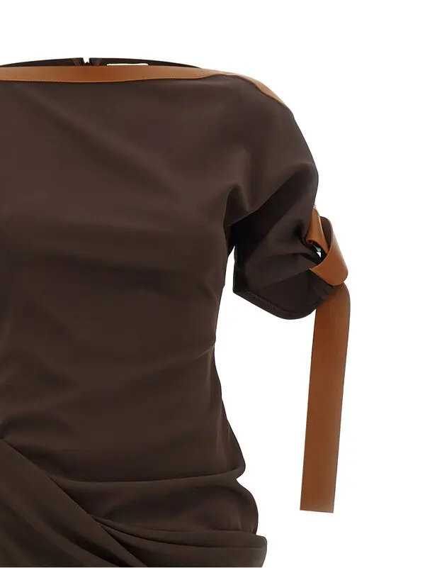 FERRAGAMO Dress With Leather Straps