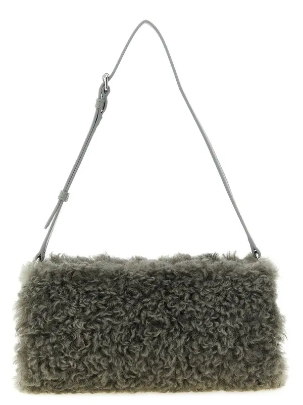 Stella McCartney Shearling Clutch - Gray