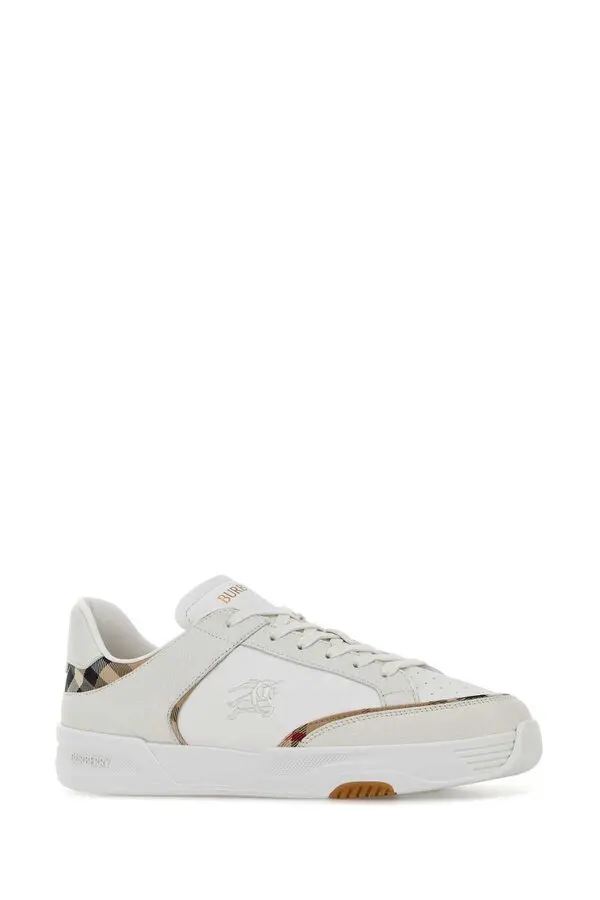 Burberry Leather Harrow Sneakers - Multicolor