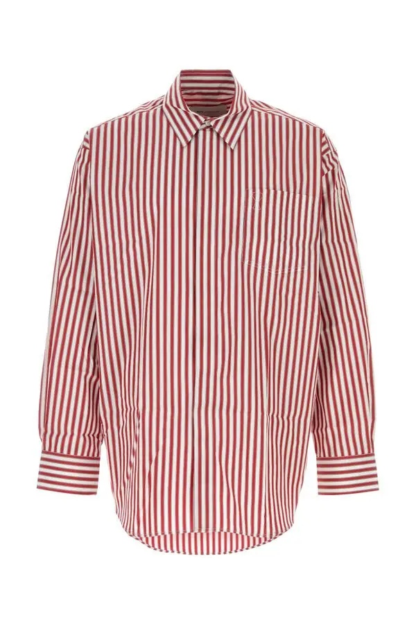 AMI Paris Embroidered Poplin Shirt - Multicolor