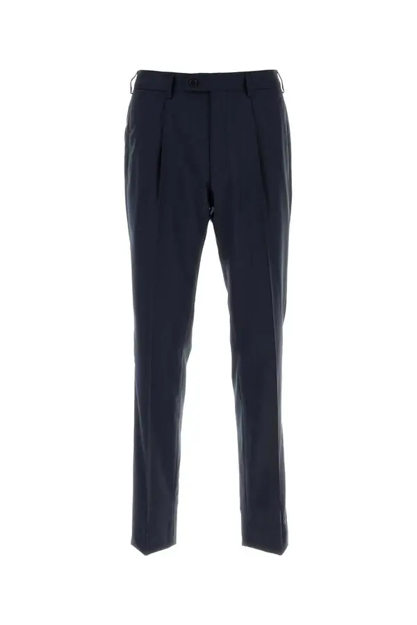 Brioni Navy Stretch Wool Pant