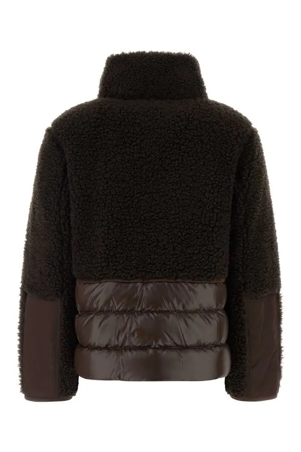 Moncler Chocolate Teddy And Polyester Glorieux Down Jacket