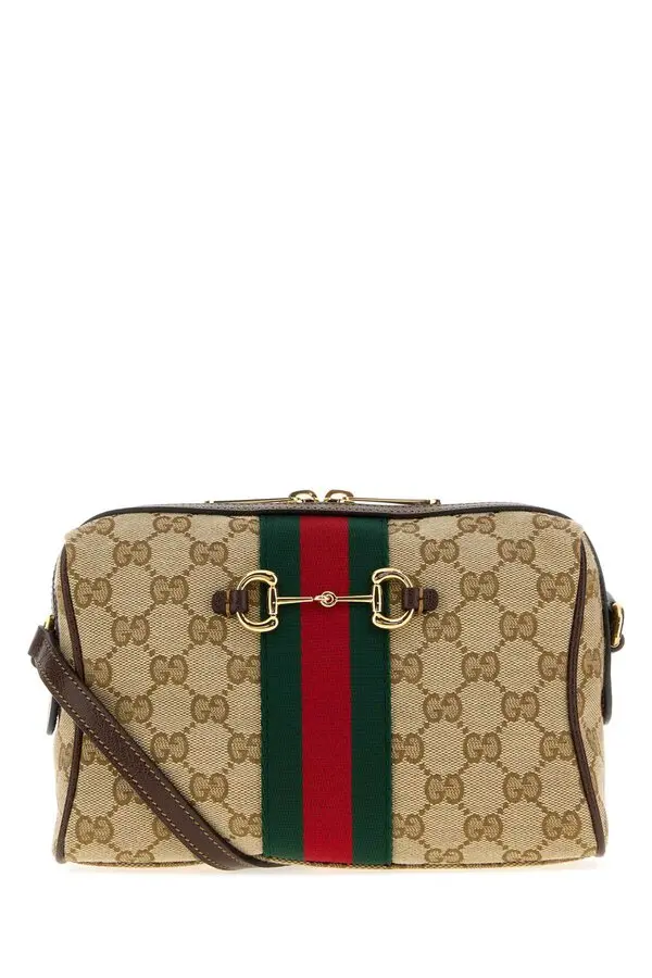 Gucci Gg Fabric Small Horsebit Web Crossbody Bag - Multicolor