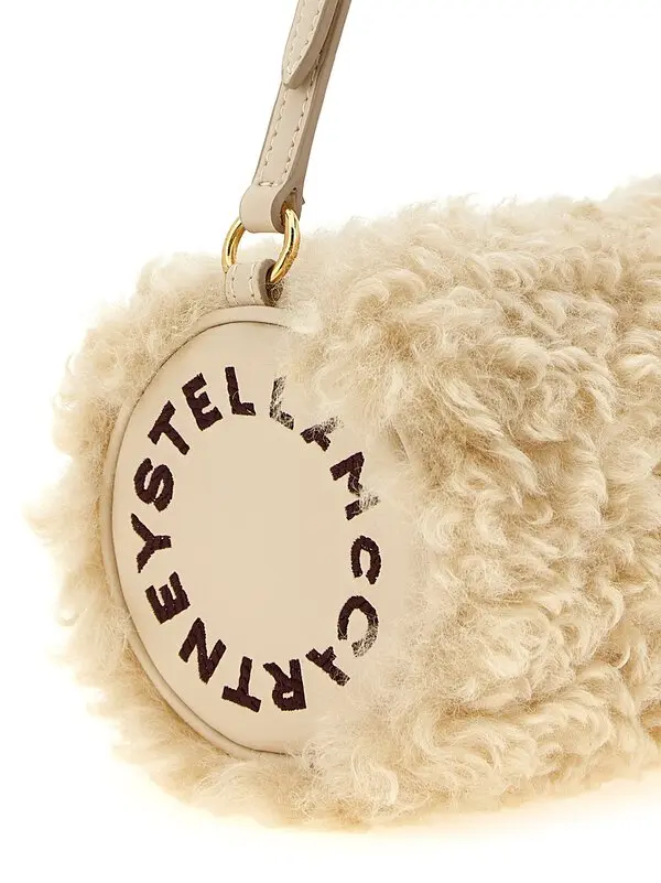 Stella McCartney Shearling Clutch - Cream