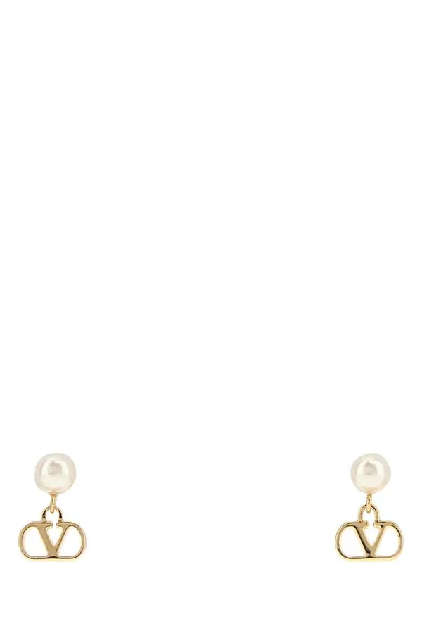 Valentino Garavani Metal Vlogo Signature Earrings - Gold