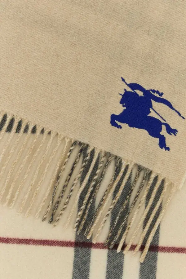 Burberry Sand Cashmere Reversible Scarf