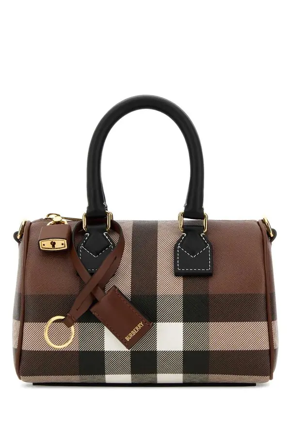 Burberry Printed Canvas Mini Check Handbag - Multicolor