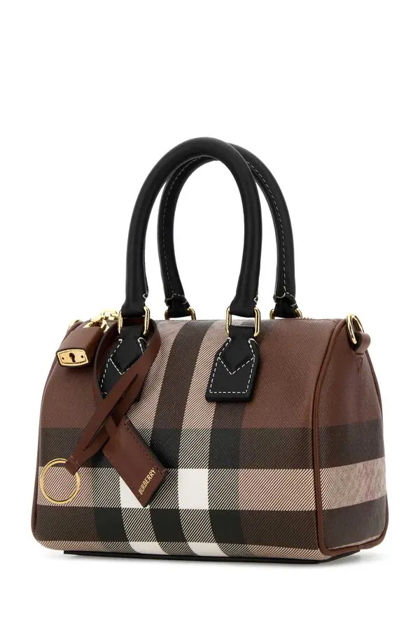 Burberry Printed Canvas Mini Check Handbag