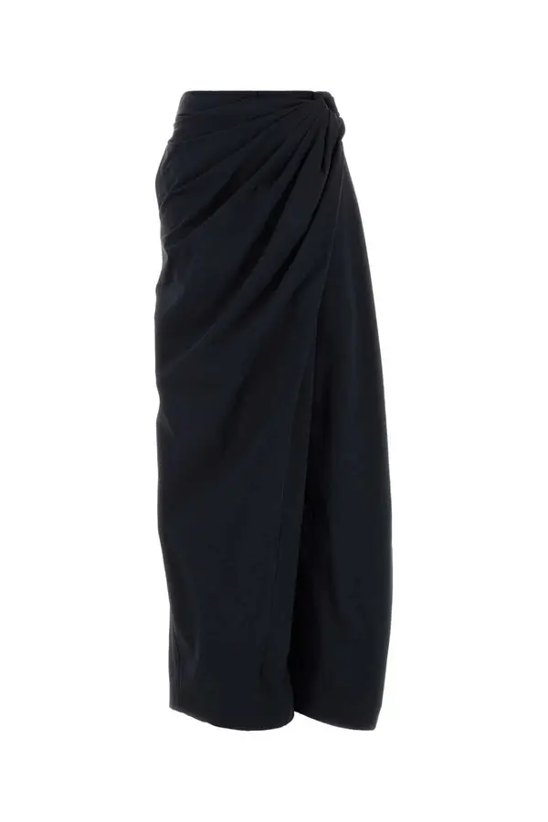 JW Anderson Navy Poplin Wide-leg Pant