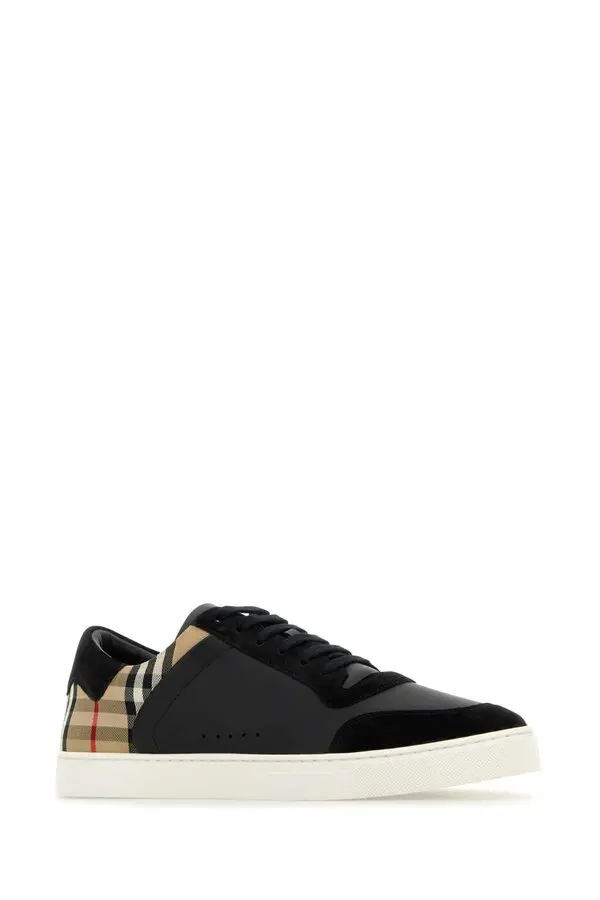 Burberry Leather And Fabric Sneakers