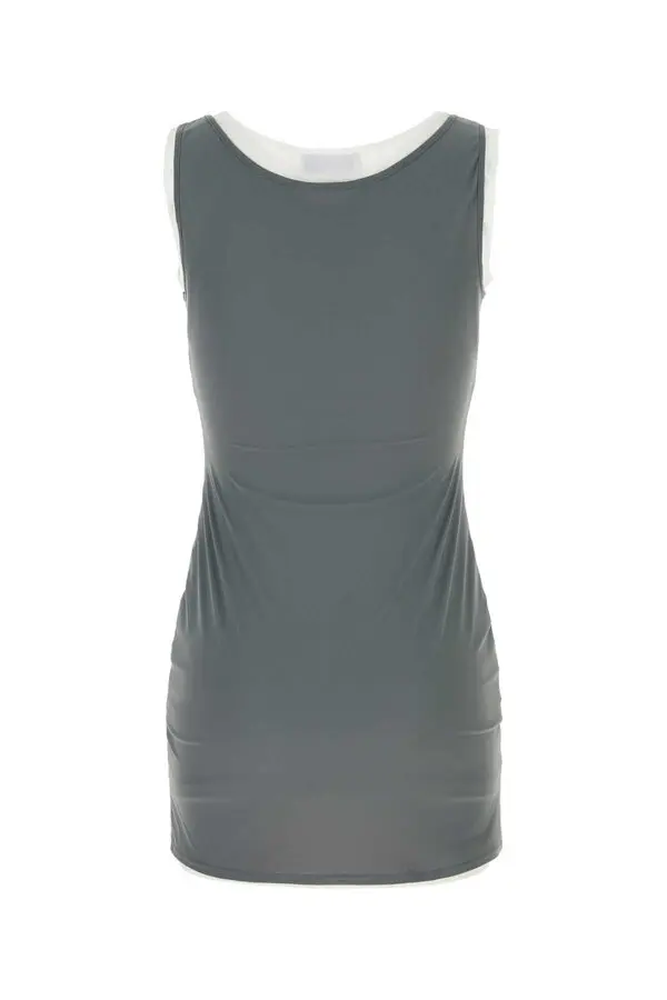 Miu Miu Grey Stretch Nylon Mini Dress