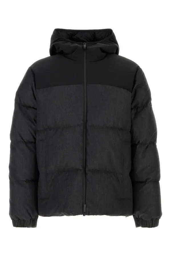 Moncler Slate Nylon Oulojoki Down Jacket - Black