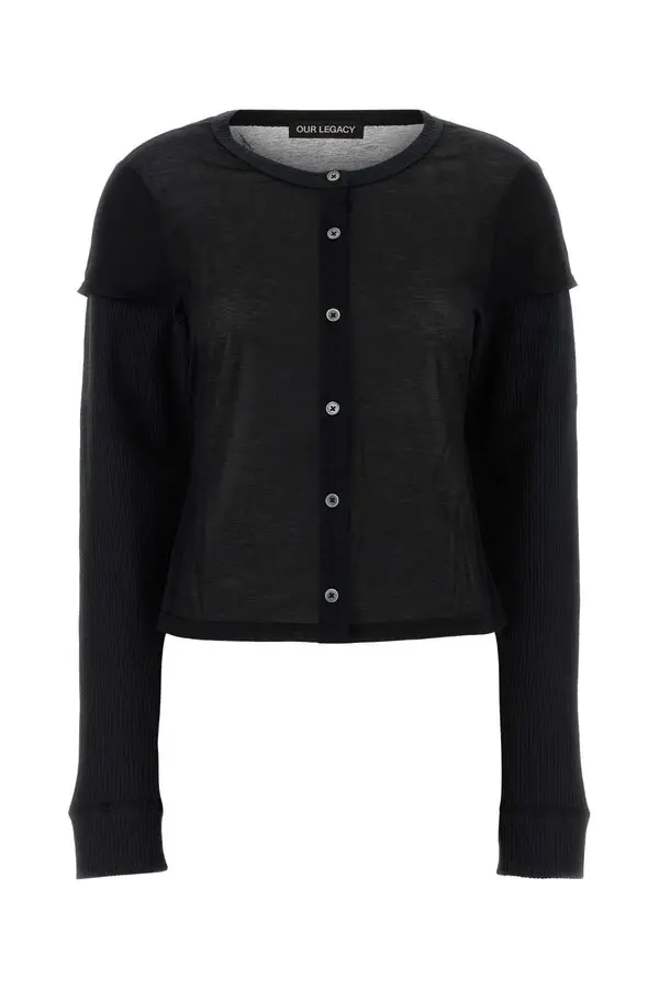 Our Legacy Cotton Blend Cardigan - Black