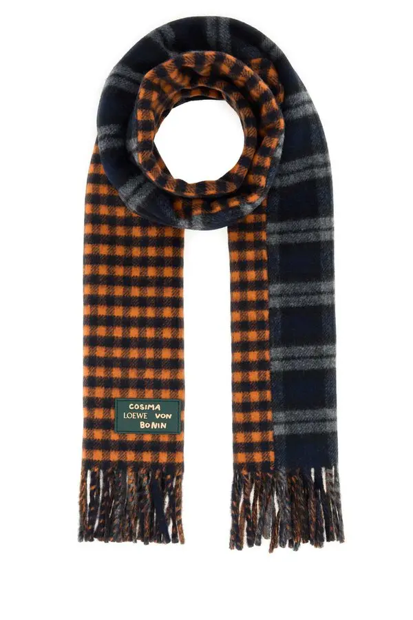 Loewe Embroidered Wool Blend X Cosima Von Bonin Scarf - Multicolor