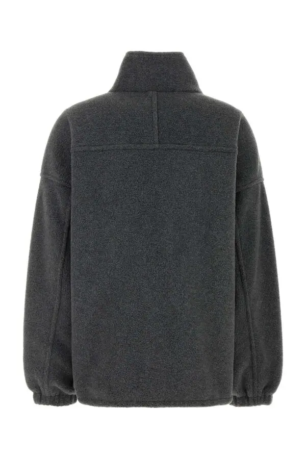 Alexander Wang Dark Grey Flannel Oversize Reversible Jacket