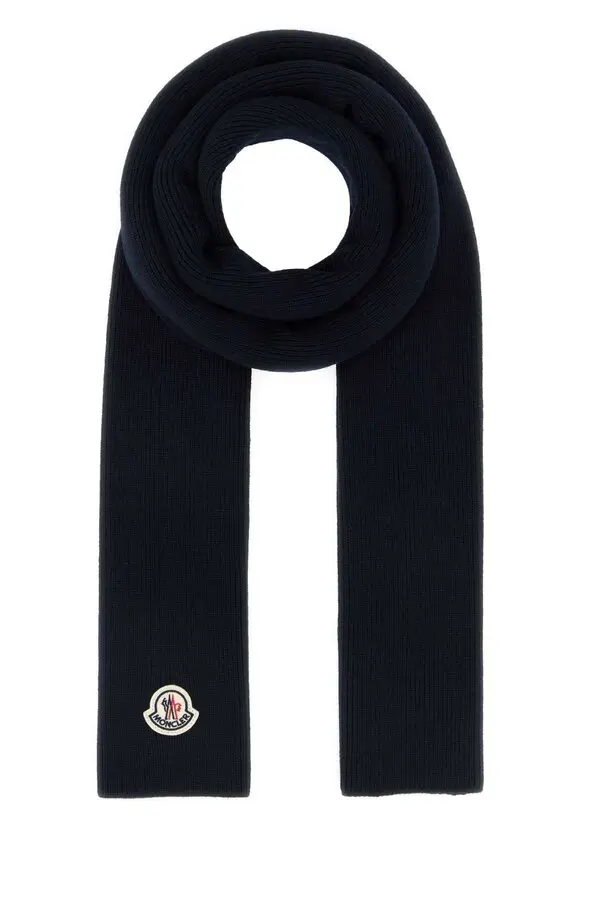 Moncler Midnight Wool Scarf - Blue