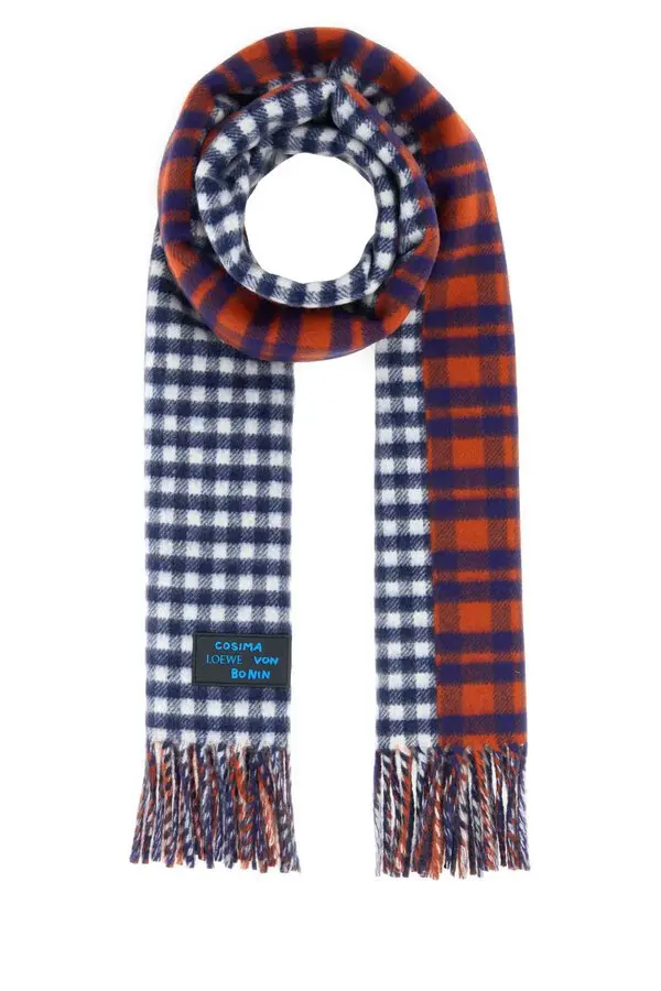 Loewe Embroidered Wool Blend X Cosima Von Bonin Scarf - Multicolor