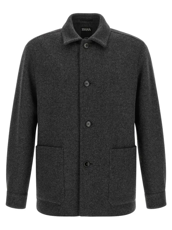 Zegna Jersey Overshirt - Gray