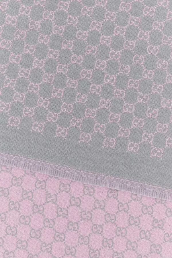 Gucci Embroidered Wool Blend Scarf