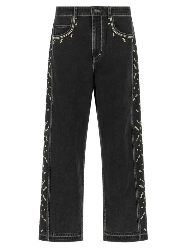 Isabel Marant Étoile Marant 'jorian' Jeans With Embroideries