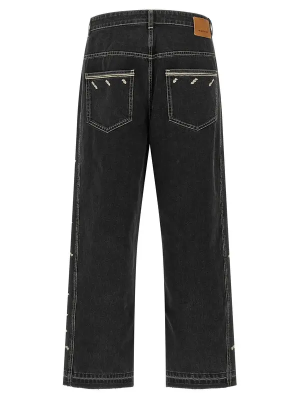 Isabel Marant Étoile Marant 'jorian' Jeans With Embroideries