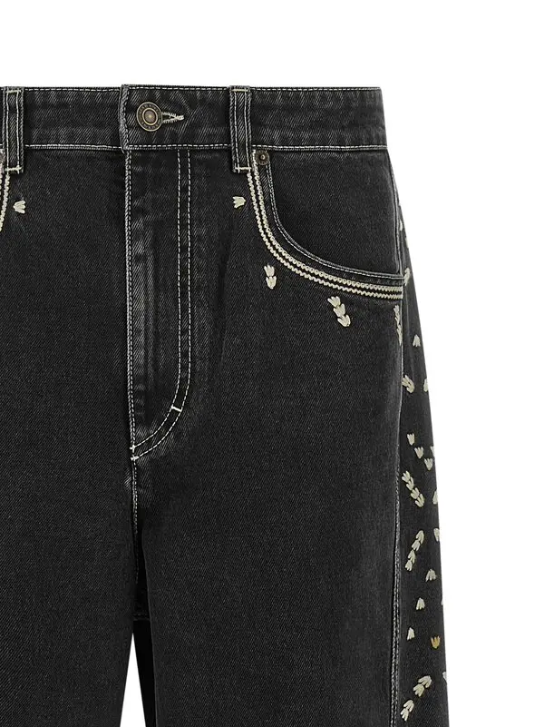 Isabel Marant Étoile Marant 'jorian' Jeans With Embroideries