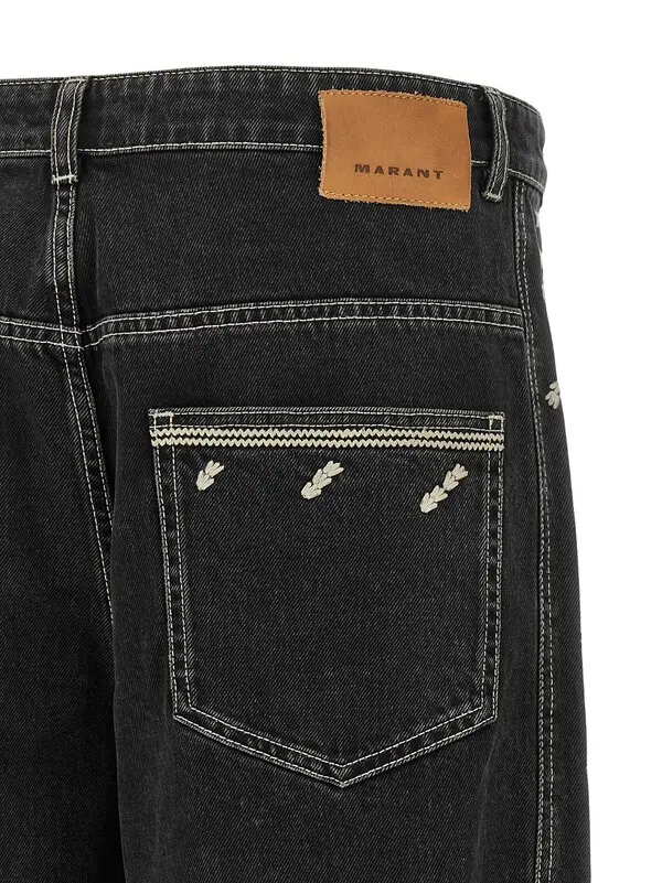 Isabel Marant Étoile Marant 'jorian' Jeans With Embroideries