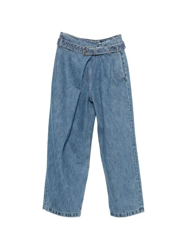 Loewe Draped Denim Jeans - Blue