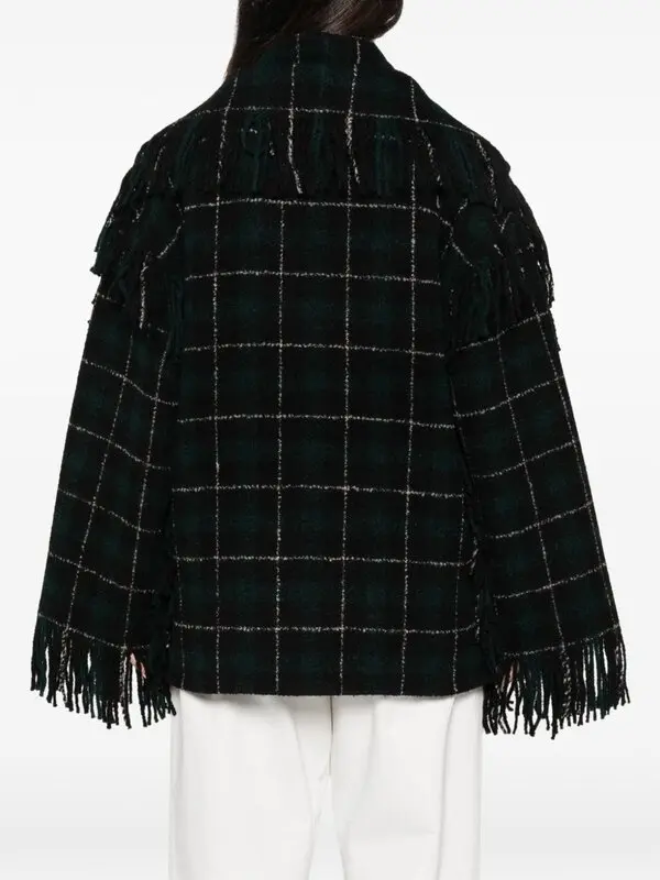 TOTEME Wool Fringed Scarf Jacket