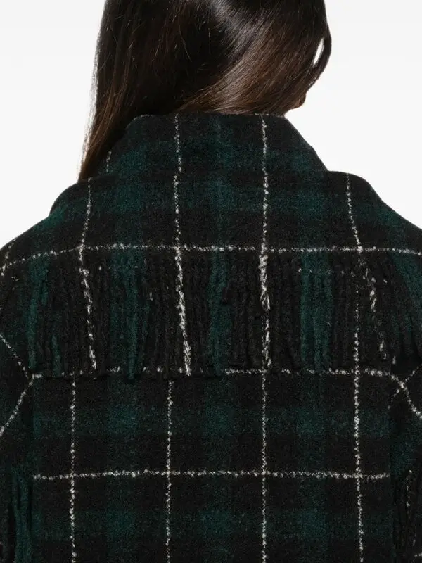 TOTEME Wool Fringed Scarf Jacket