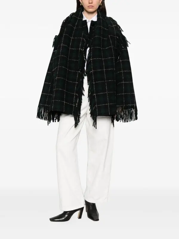 TOTEME Wool Fringed Scarf Jacket